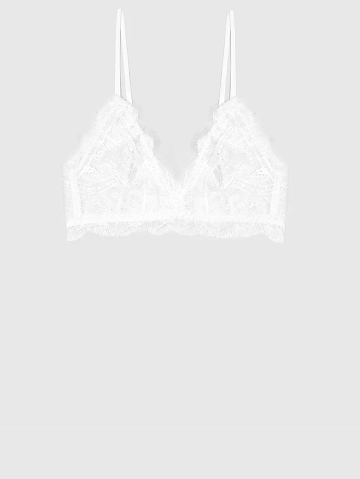 A'POKE - Anine Bing Lace Bra With Trim Ivory