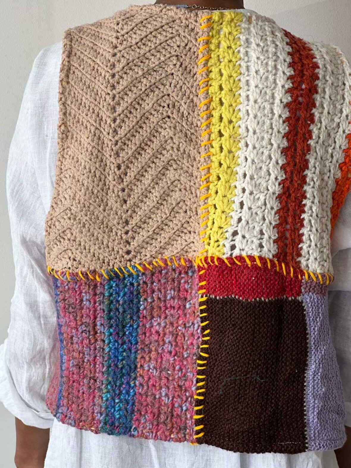 A'POKE - Yrsa Patchwork Vintage Yarn Vest