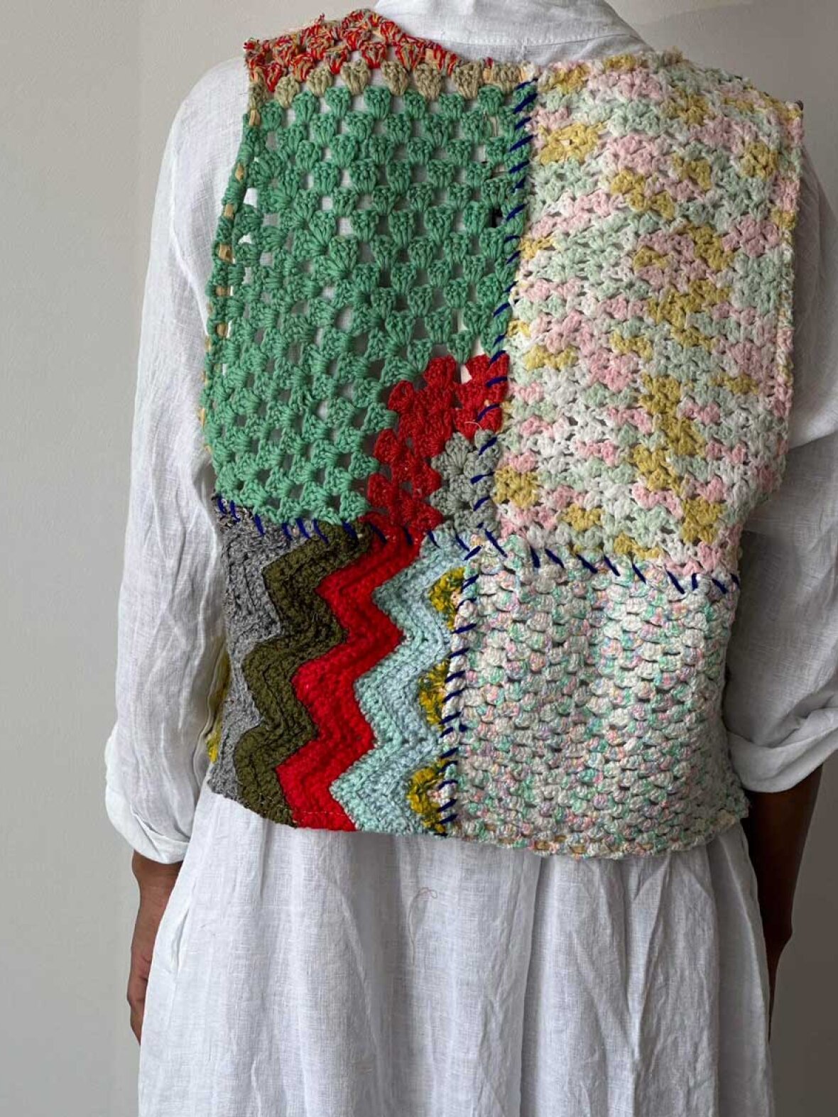 A'POKE - Yrsa Patchwork Vintage Yarn Vest