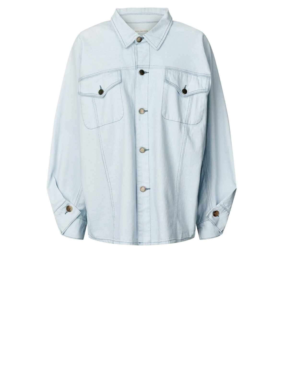 A'POKE - Rabens Saloner Jeja Shirt Jacket Light Wash Denim