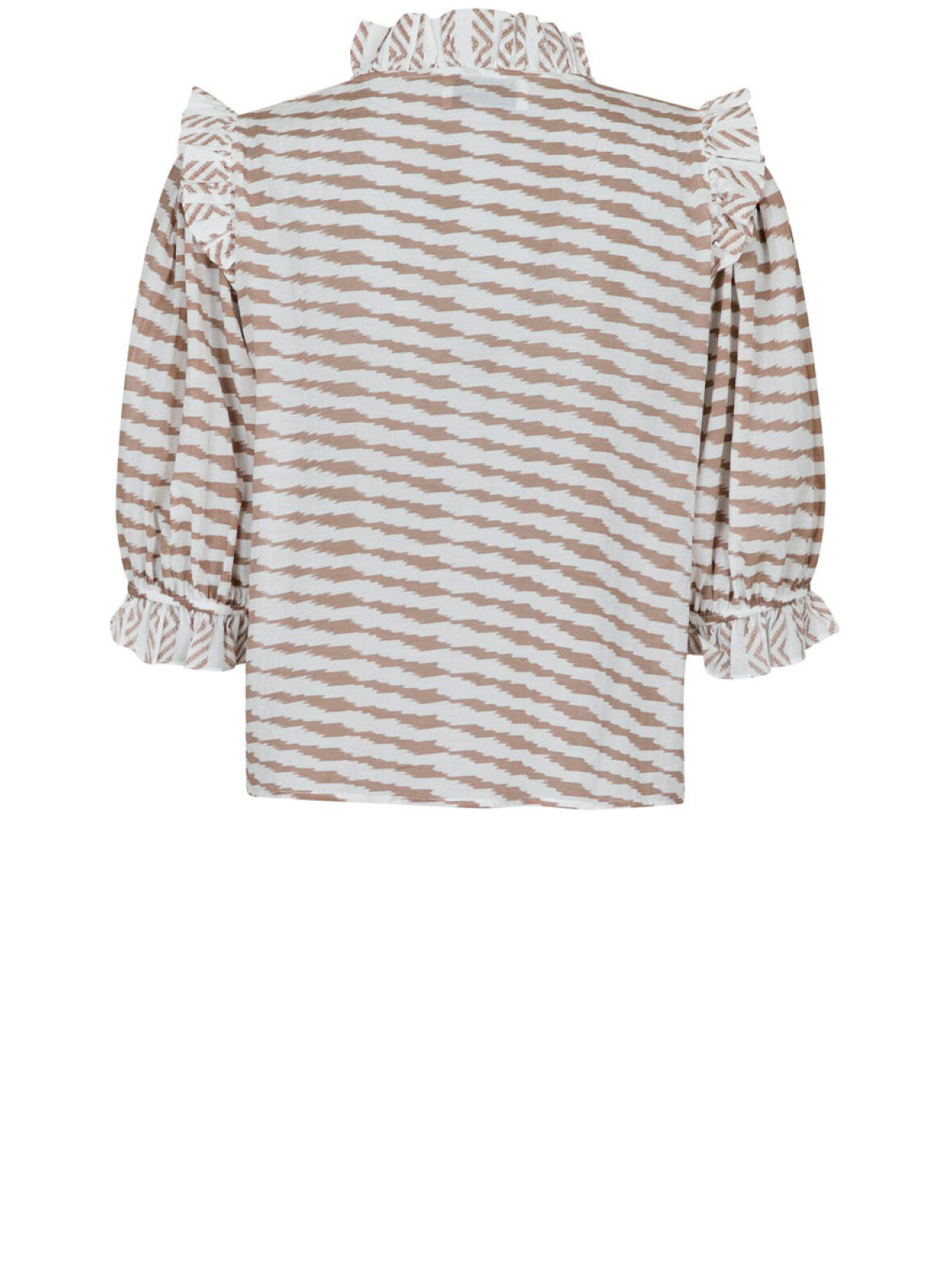 A'POKE - Neo Noir Chacha Graphic Blouse Sand