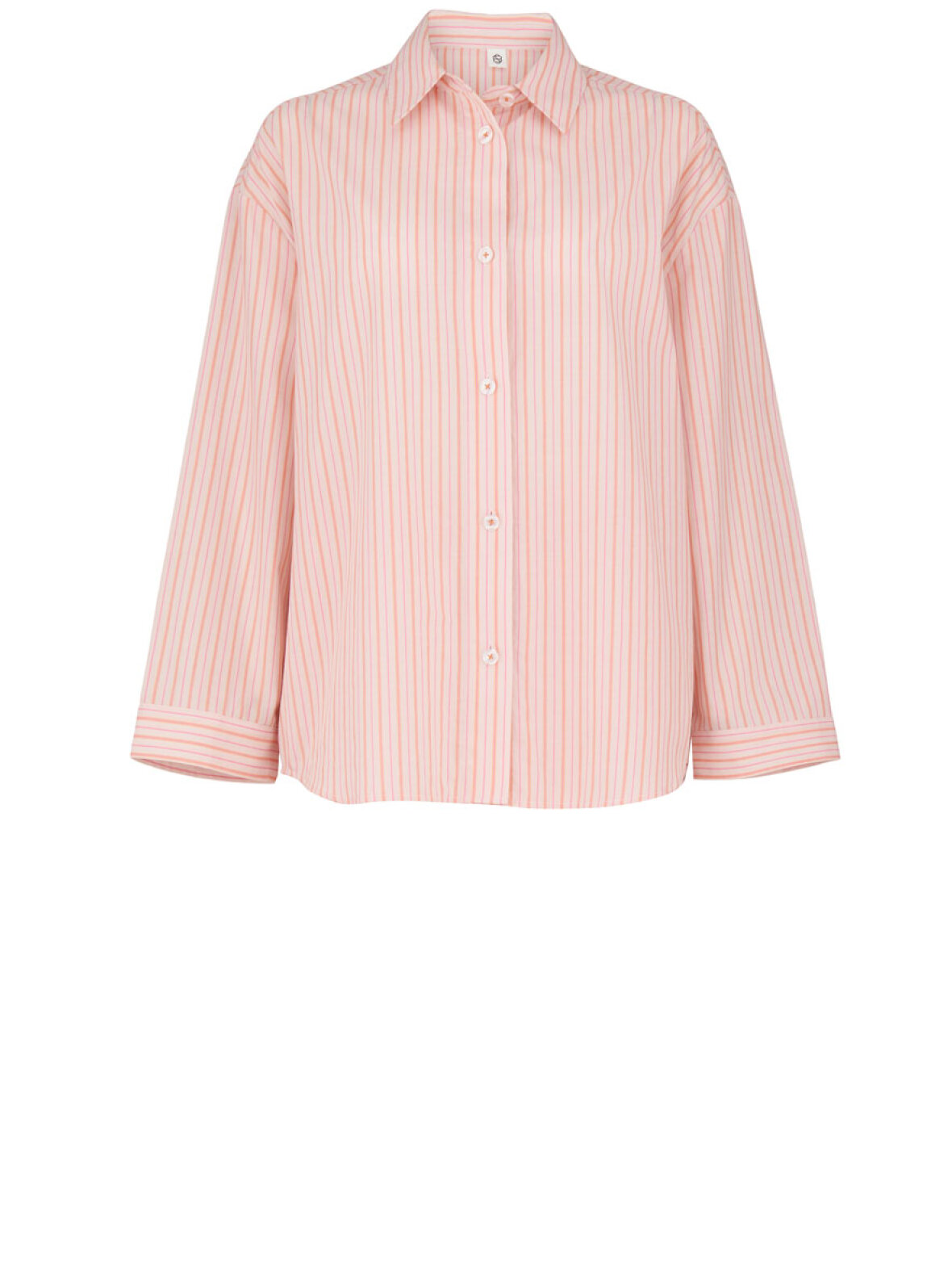 A'POKE - Beck Søndergaard Stripel Wide Shirt Peach Whip Pink