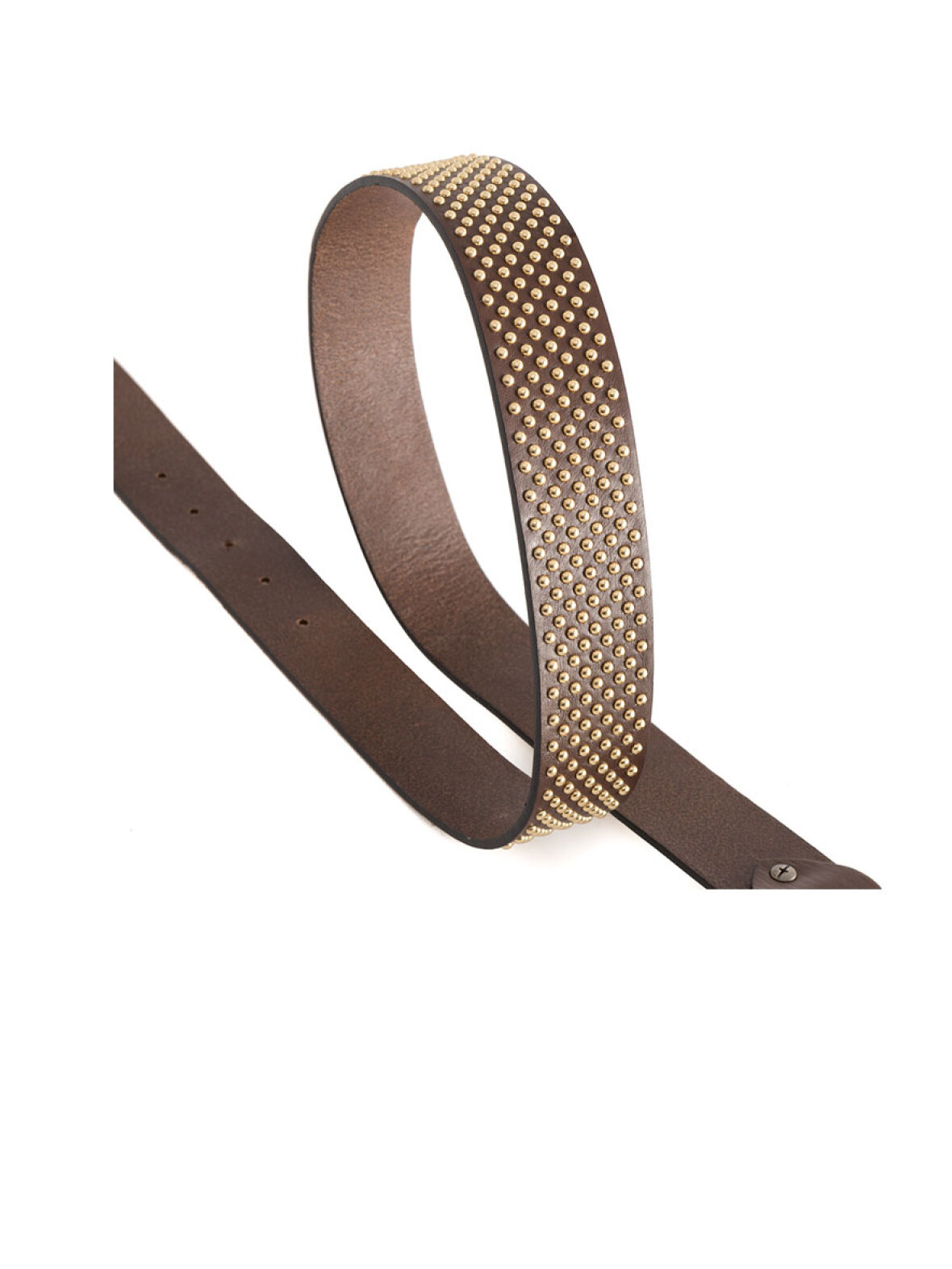 A'POKE - Depeche 13720 Jeans Belt Dark Brown Gold