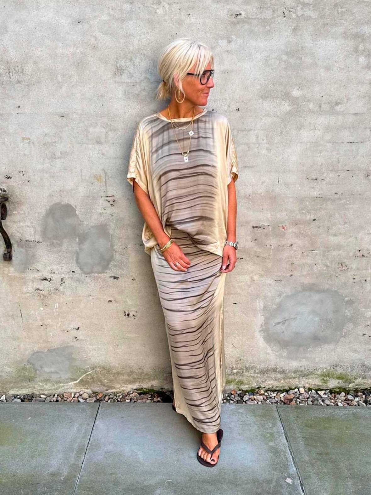 A'POKE - Rabens Saloner Maggi Blouse Grey Combo