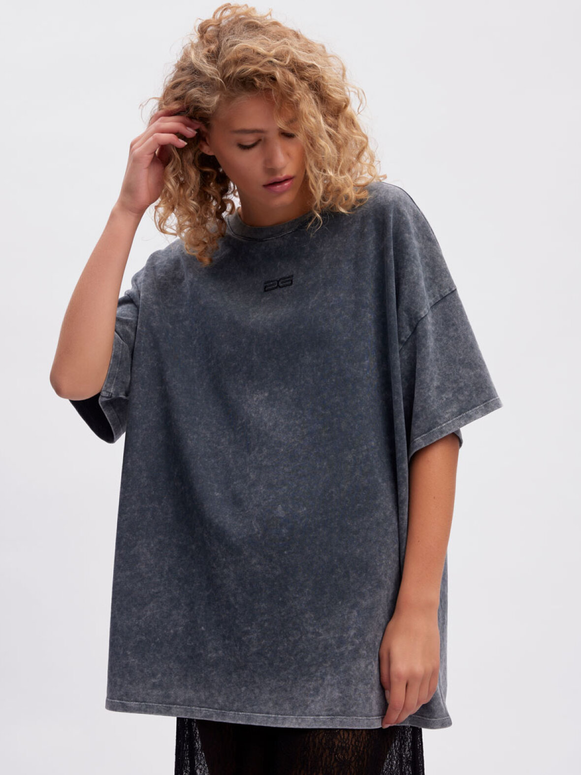 A'POKE - Gestuz JioGZ Oversize Tee Dark Grey Washed