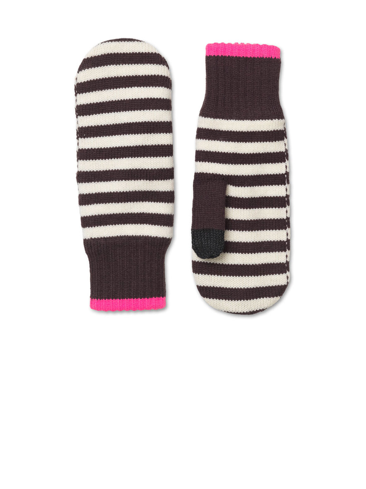 A'POKE - Mads Nørgaard Work Wool Mio Mittens Black Coffee Winter White