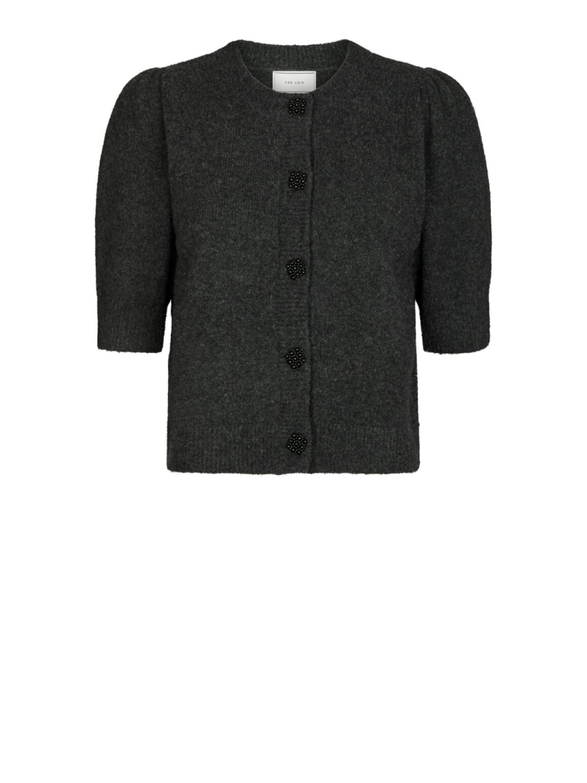 A'POKE - Neo Noir Trudy Deco Knit Cardigan Antracit Melange