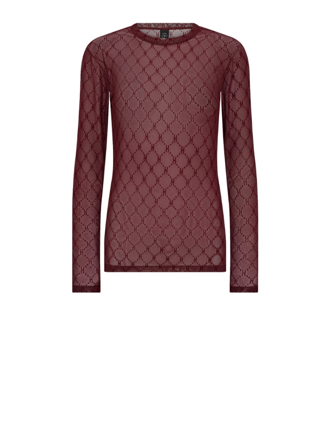 A'POKE - Hype The Detail 3-300-14 Mesh Blouse Bordeaux