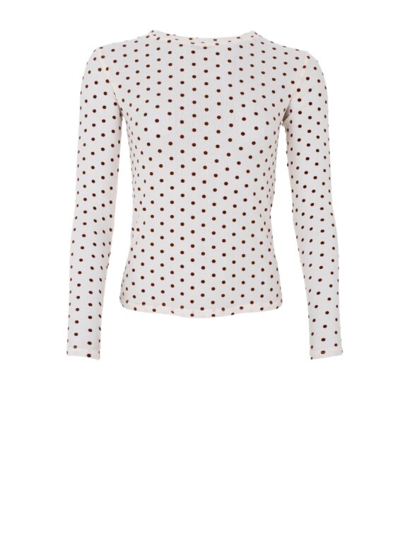 A'POKE - Black Colour JENNIE DOTTED MESH BLOUSE