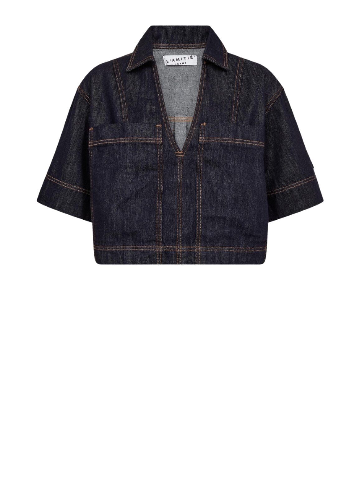 A'POKE - Haute L'amitié Drew Denim Top Unwashed Denim