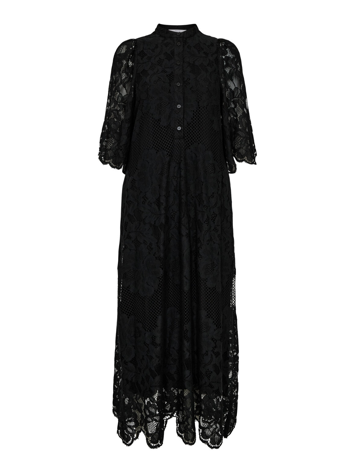 A'POKE - Kjoler - Haute L'amitié - Curvey Lace Hem Placket Dress - Lev ...
